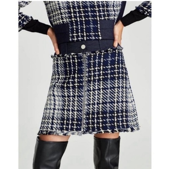 Zara | Skirts | Zara Basics Hounds Tooth Mini Skirt | Poshmark